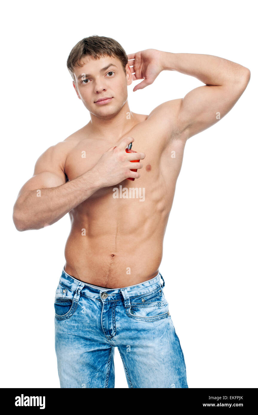 Man spraying cologne hi-res stock photography and images - Alamy