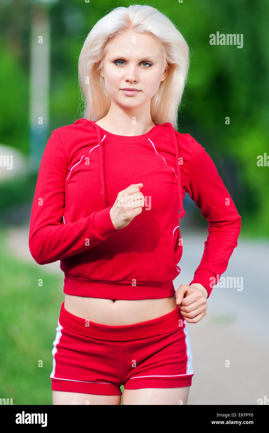 Happy girl teenager running clean hi-res stock photography and images ...