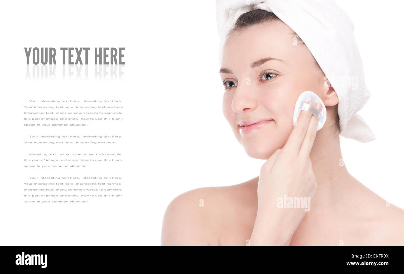 Young woman with perfect health skin of face Stock Photo - Alamy
