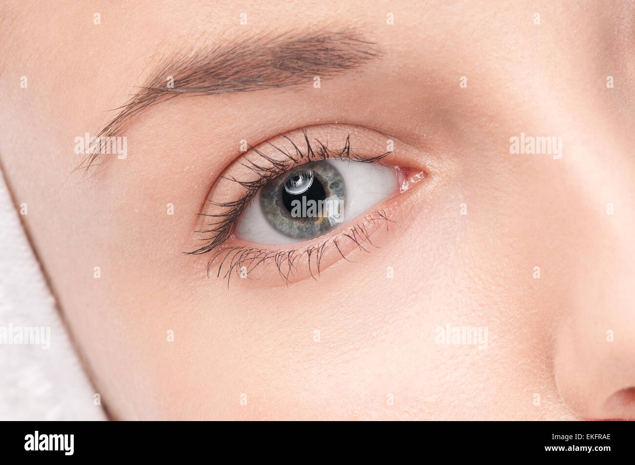 Part of woman face: closeup eye Stock Photo - Alamy