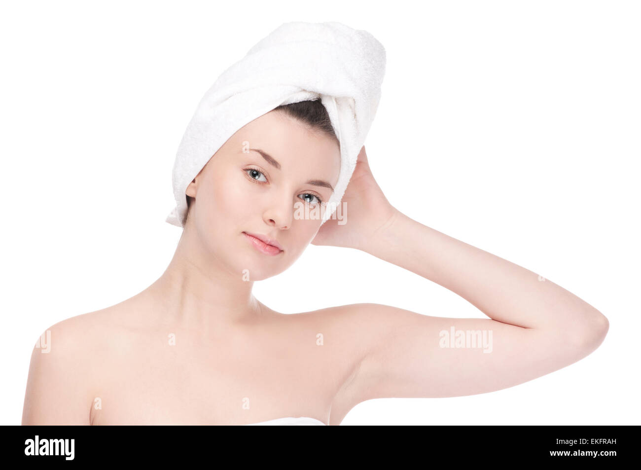 Young woman with perfect health skin of face Stock Photo - Alamy