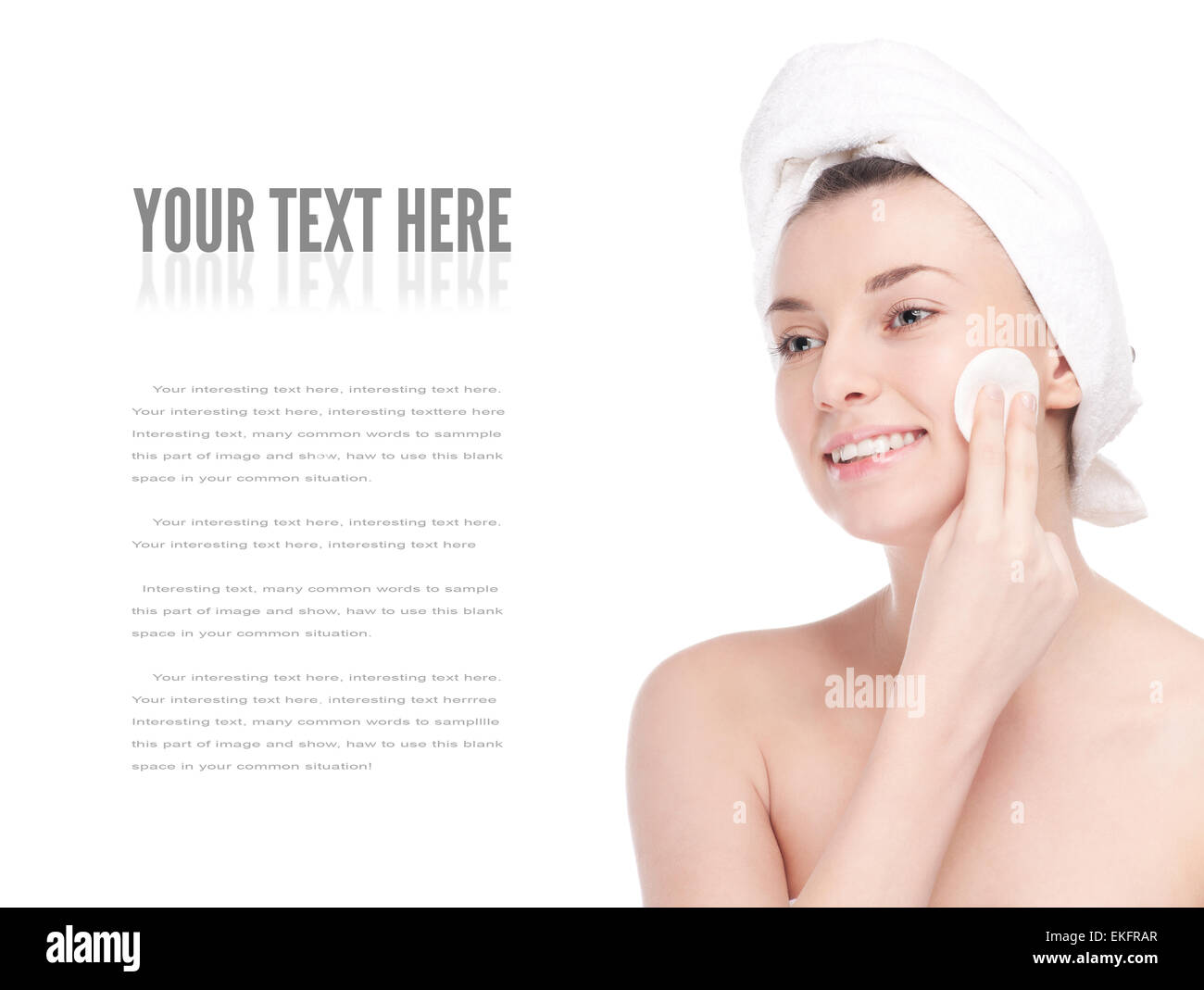 Young woman with perfect health skin of face Stock Photo - Alamy