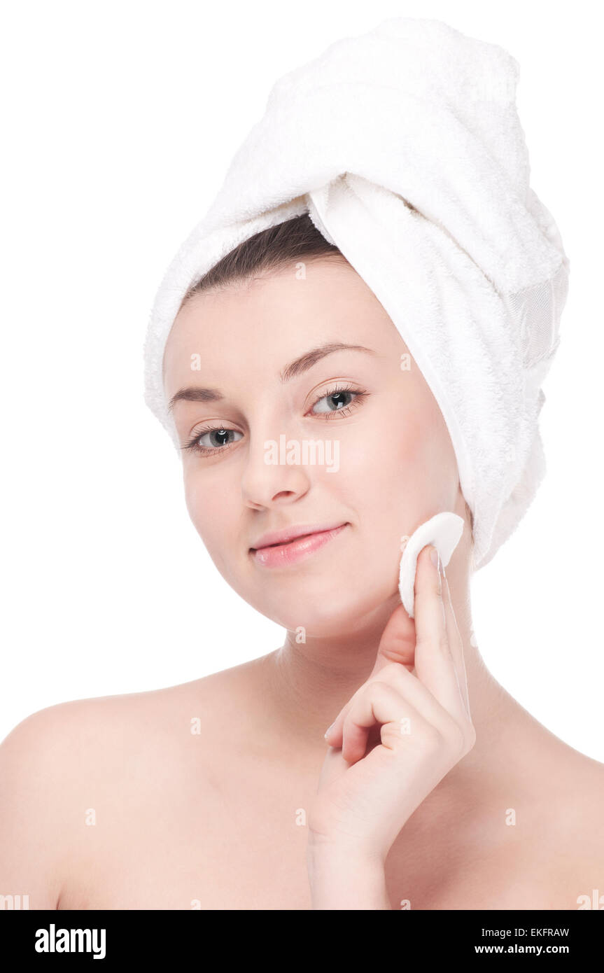 Young woman with perfect health skin of face Stock Photo - Alamy