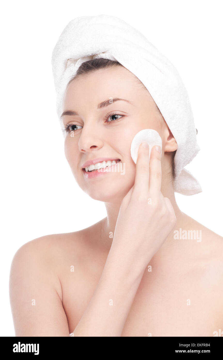 Young woman with perfect health skin of face Stock Photo - Alamy