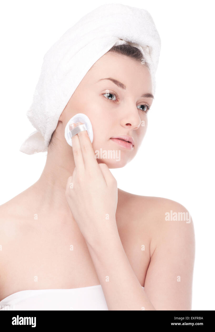 Young woman with perfect health skin of face Stock Photo - Alamy