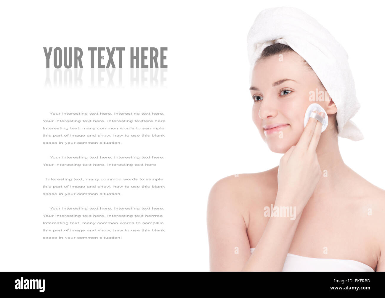 Young woman with perfect health skin of face Stock Photo - Alamy