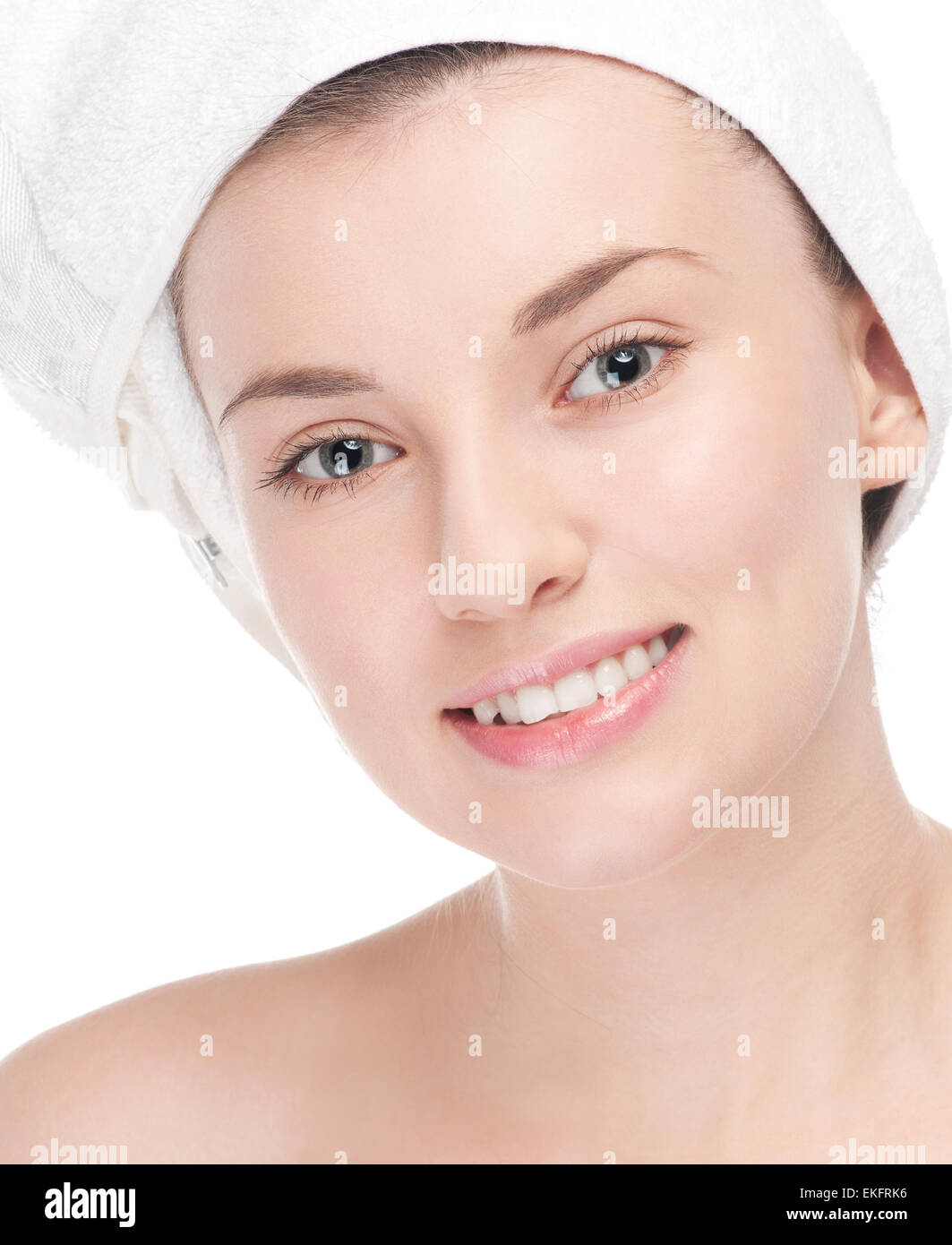 Young woman with perfect health skin of face Stock Photo - Alamy