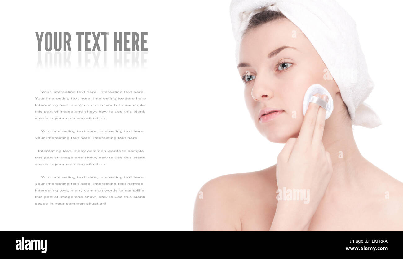 Young woman with perfect health skin of face Stock Photo - Alamy