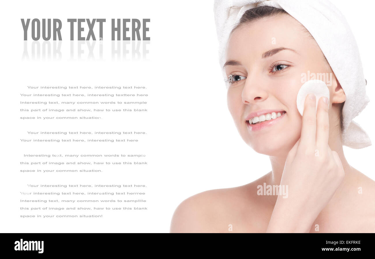 Young woman with perfect health skin of face Stock Photo - Alamy