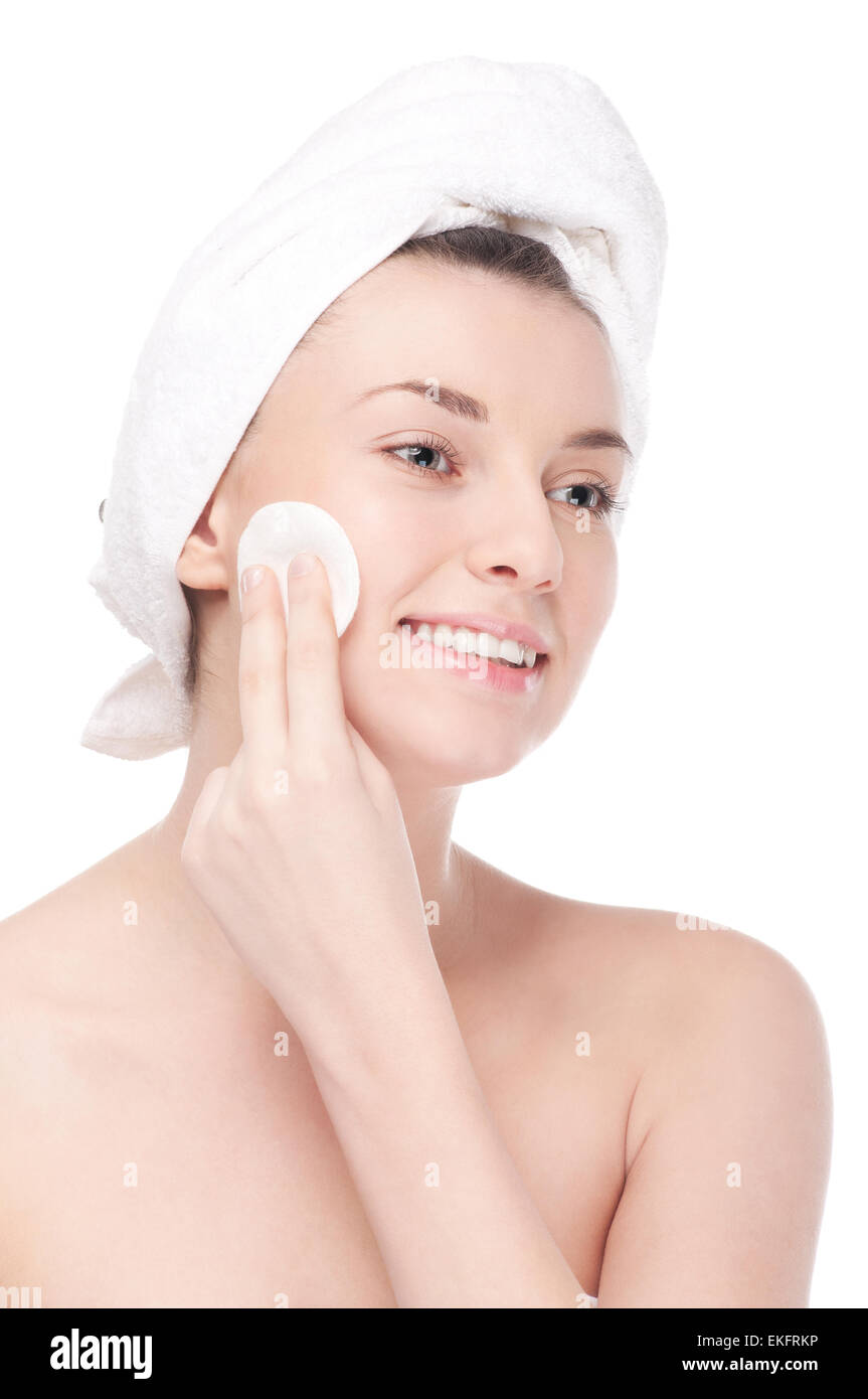 Young woman with perfect health skin of face Stock Photo - Alamy