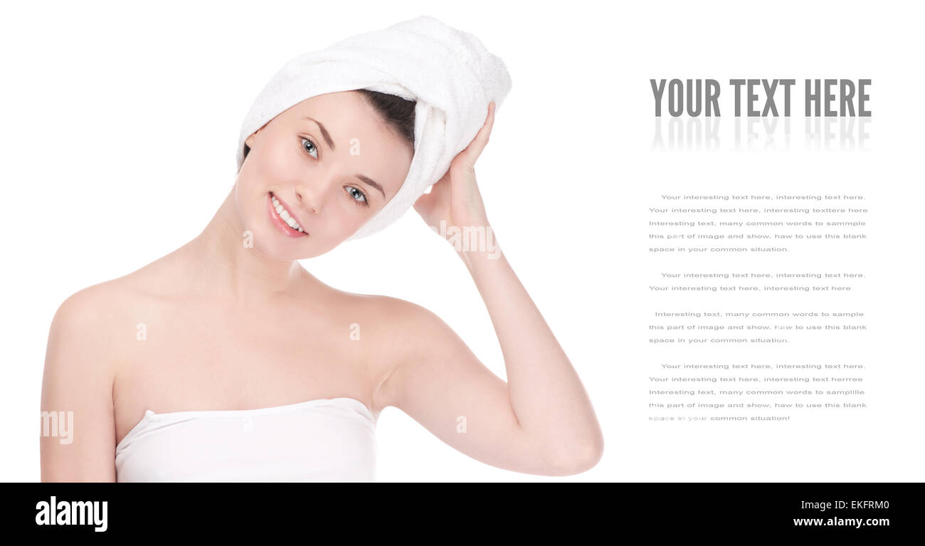 Young woman with perfect health skin of face Stock Photo - Alamy