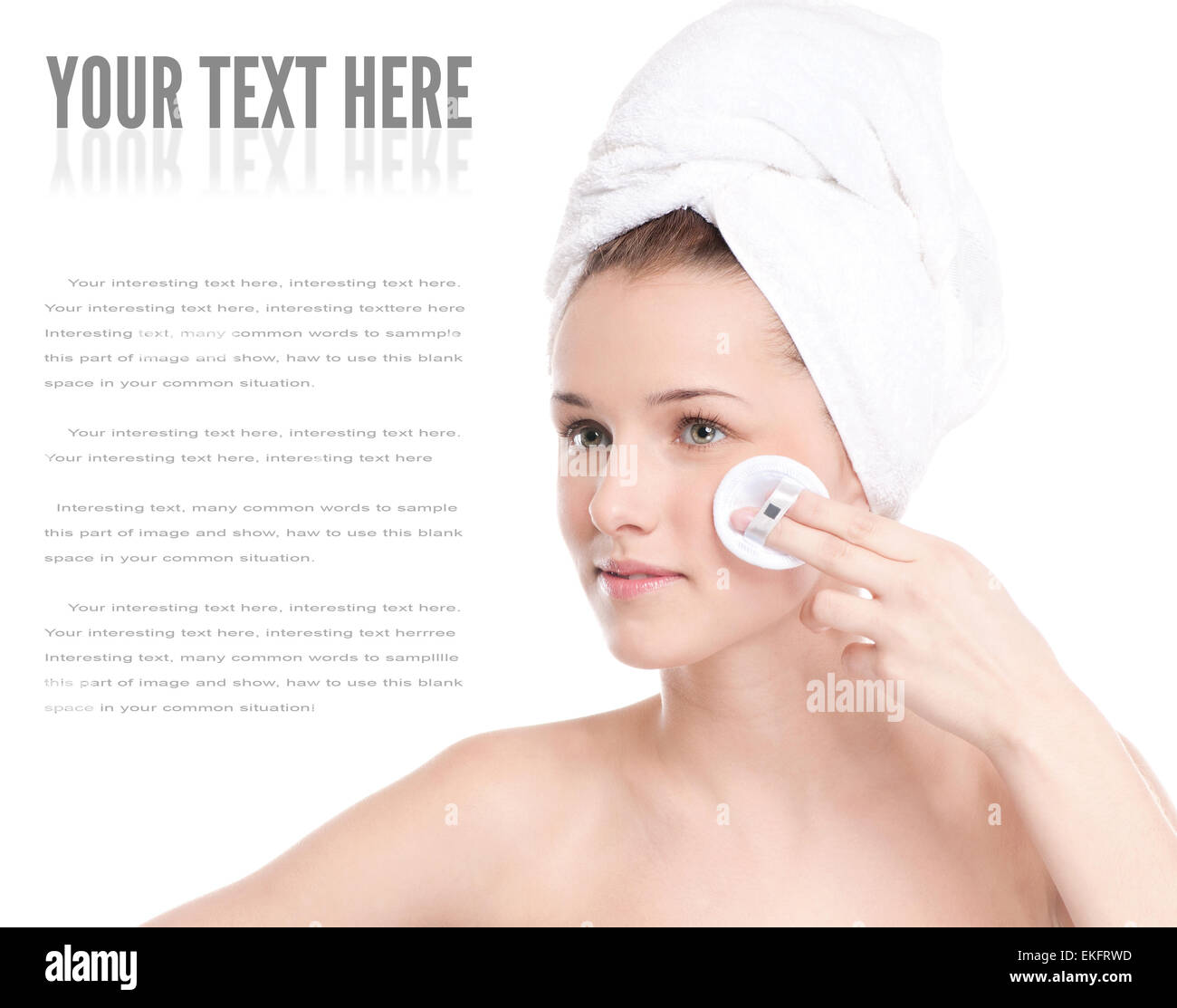 Young woman with perfect health skin of face Stock Photo - Alamy