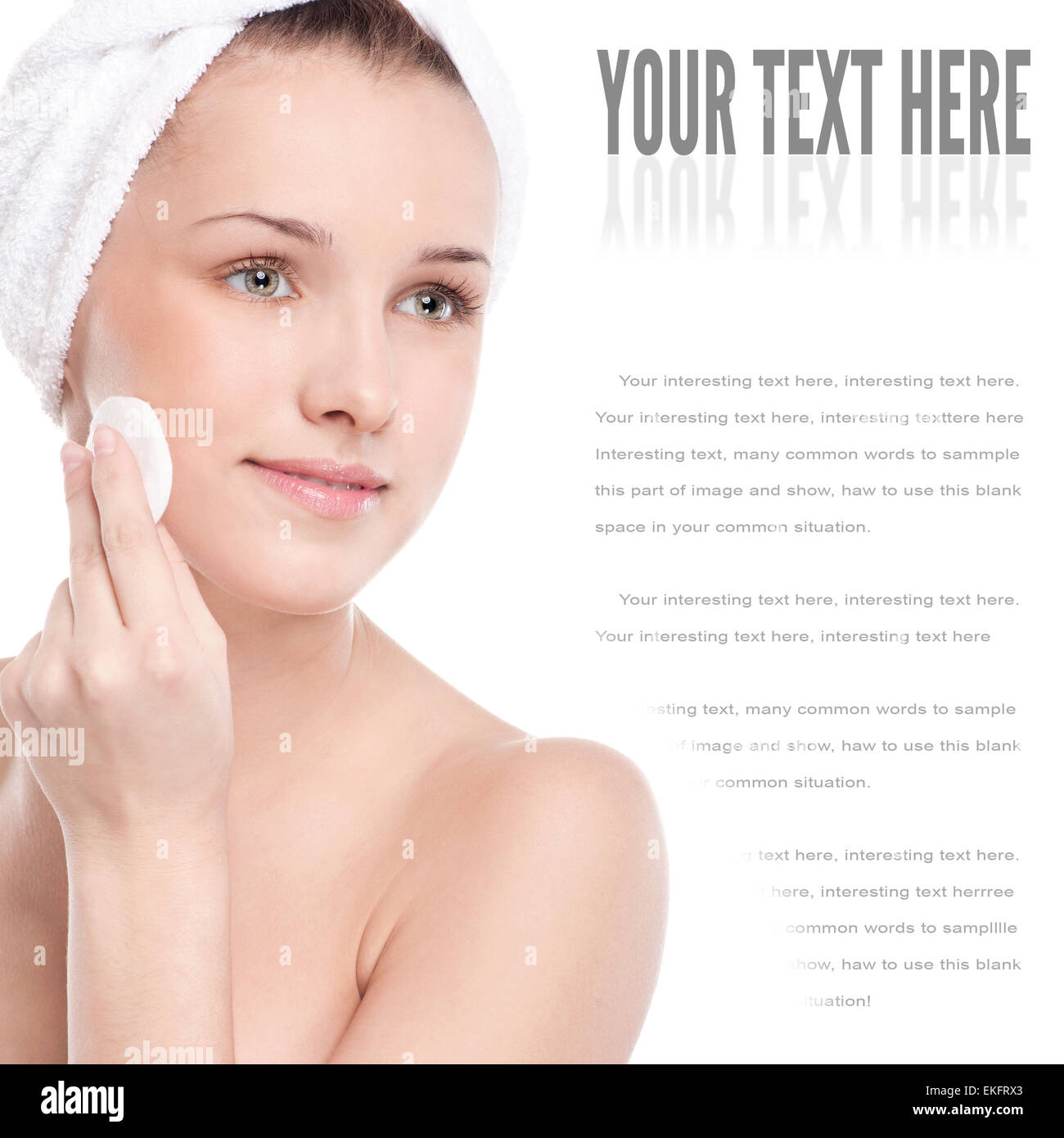 Young woman with perfect health skin of face Stock Photo - Alamy