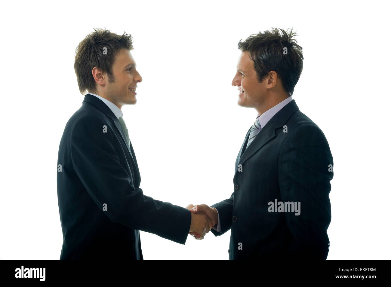 Happy handshake Cut Out Stock Images & Pictures - Alamy