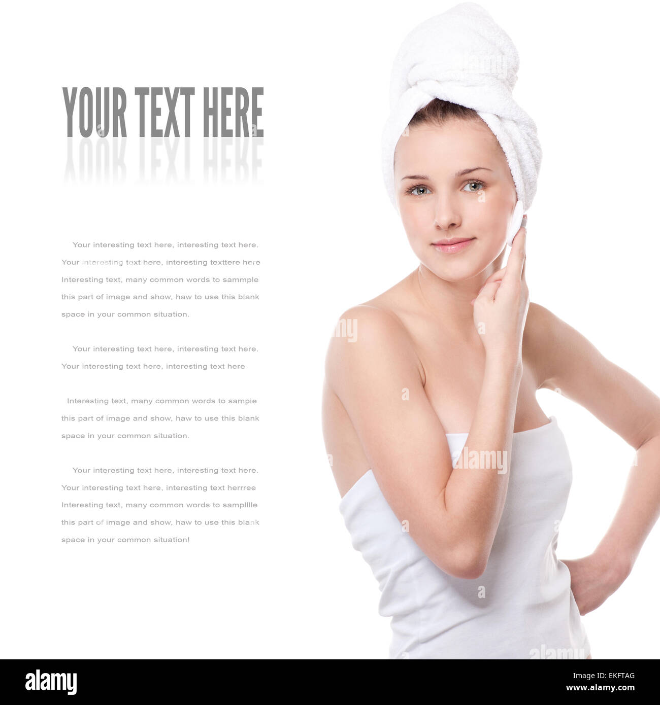 Young woman with perfect health skin of face Stock Photo - Alamy