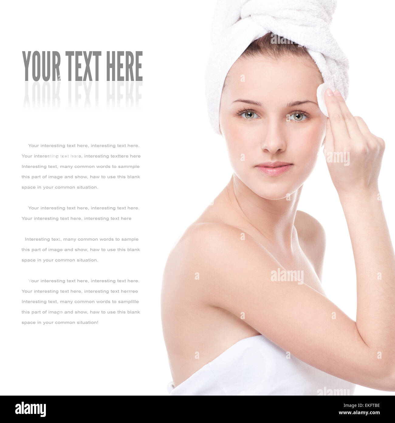 Young woman with perfect health skin of face Stock Photo - Alamy