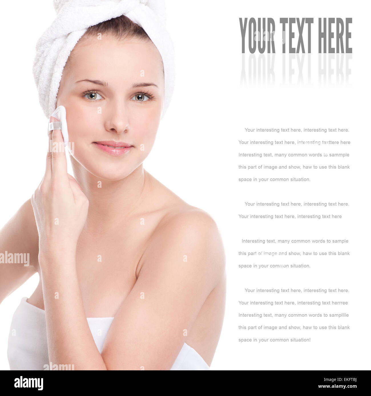Young woman with perfect health skin of face Stock Photo - Alamy