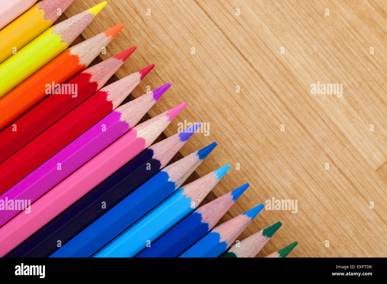 Vertical shot colorful pencils hi-res stock photography and images - Alamy