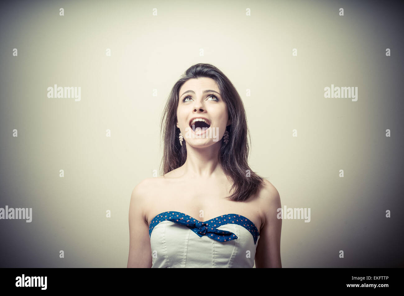 Vintage woman screaming hi-res stock photography and images - Alamy