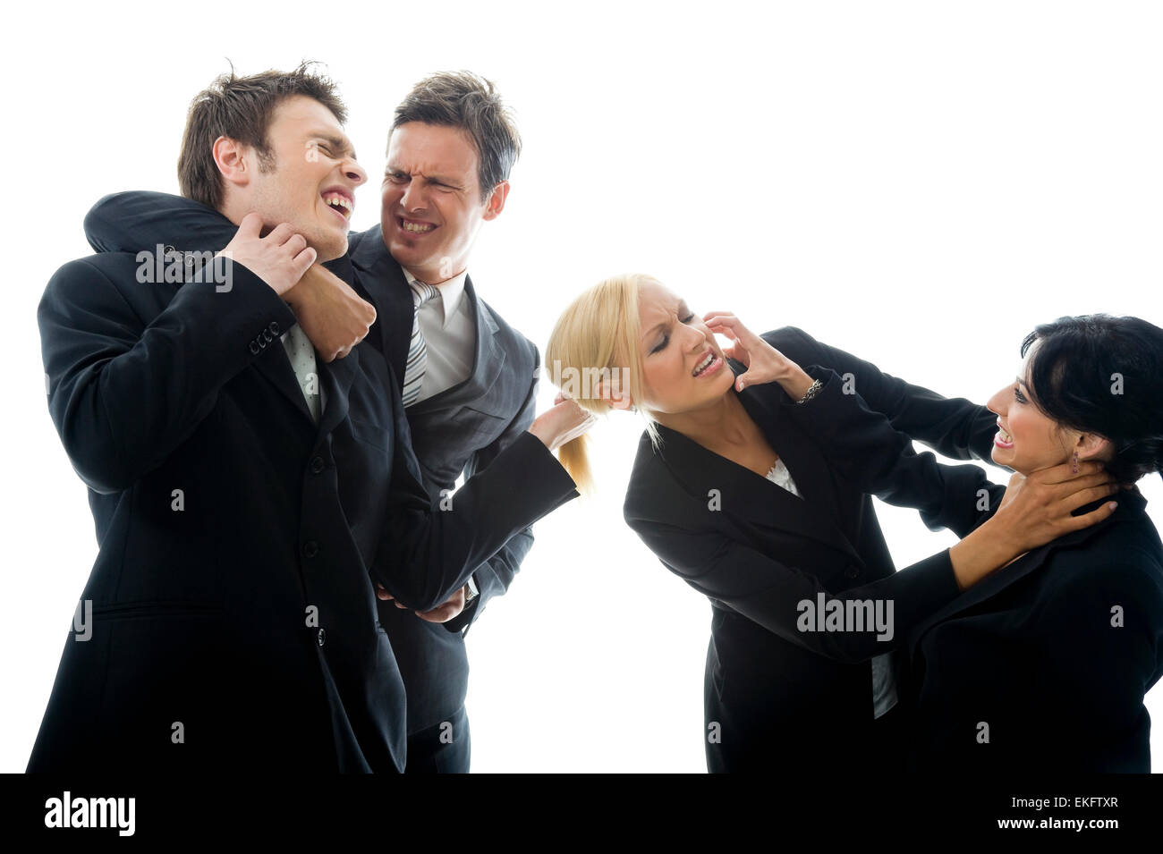 Businessman fighting group men hi-res stock photography and images - Alamy