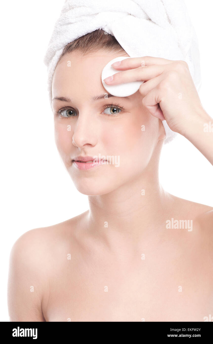 Young woman with perfect health skin of face Stock Photo - Alamy