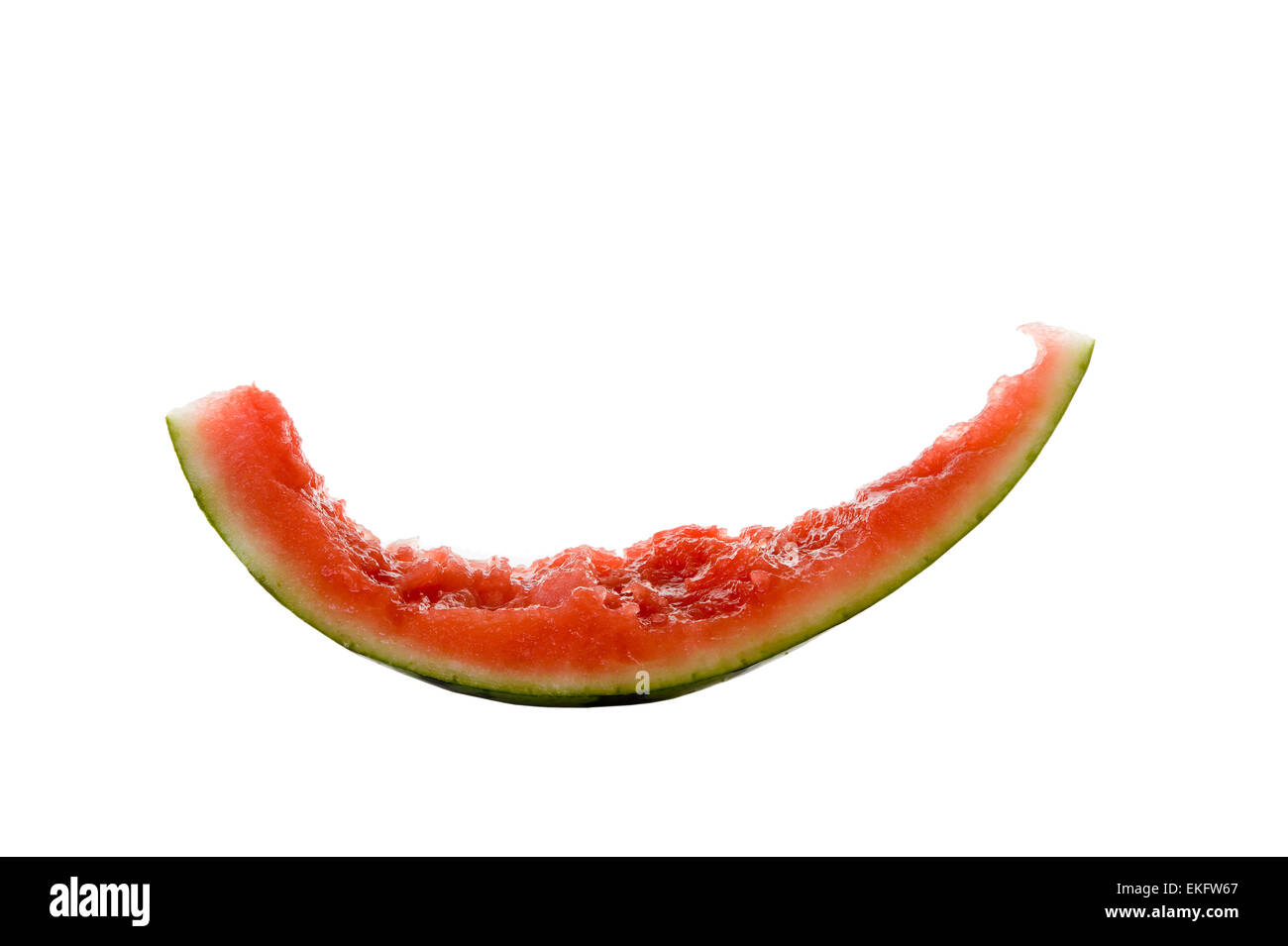 Bitten Watermelon Portion Stock Photo - Alamy