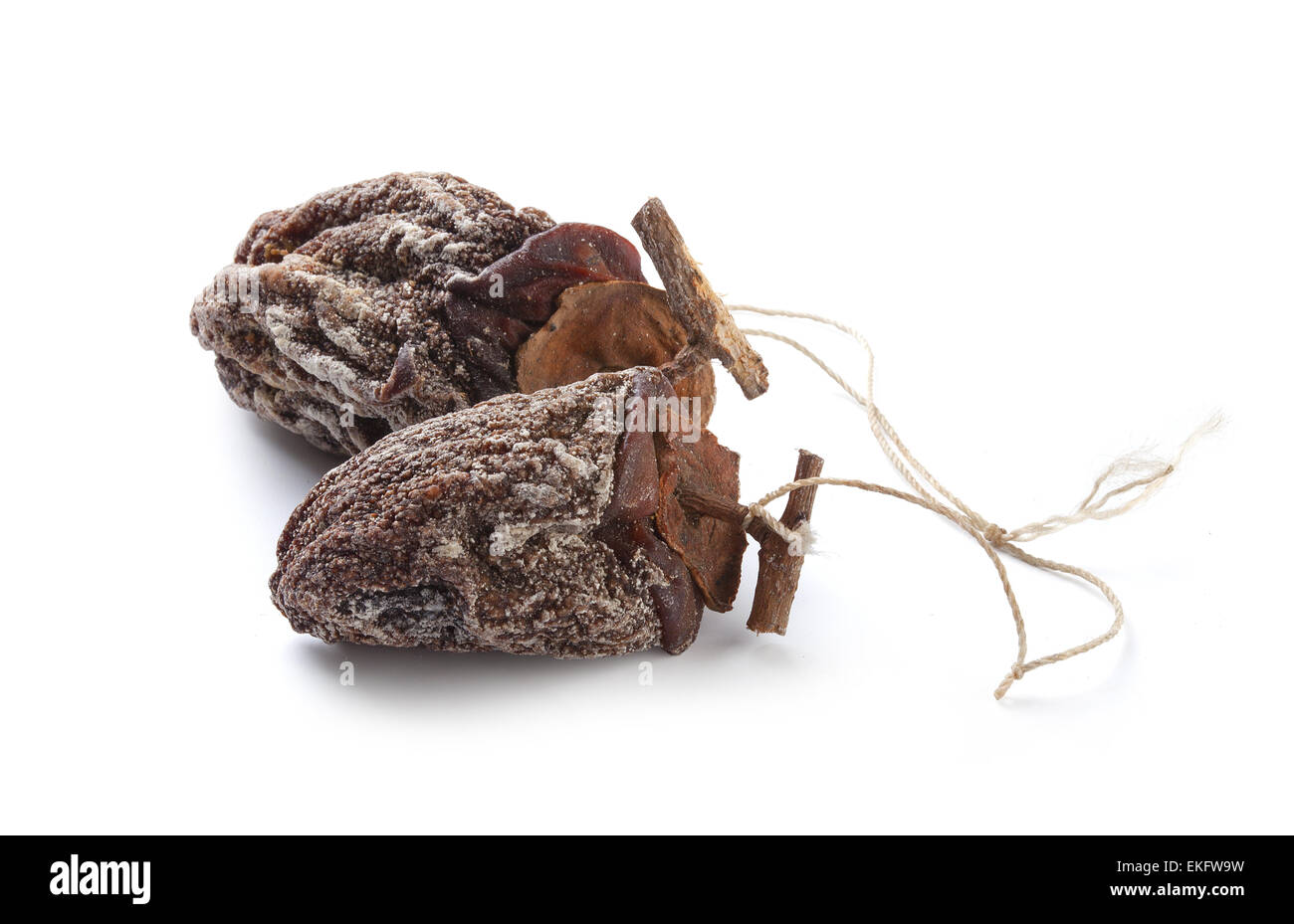 Persimmon on white background Cut Out Stock Images & Pictures - Alamy