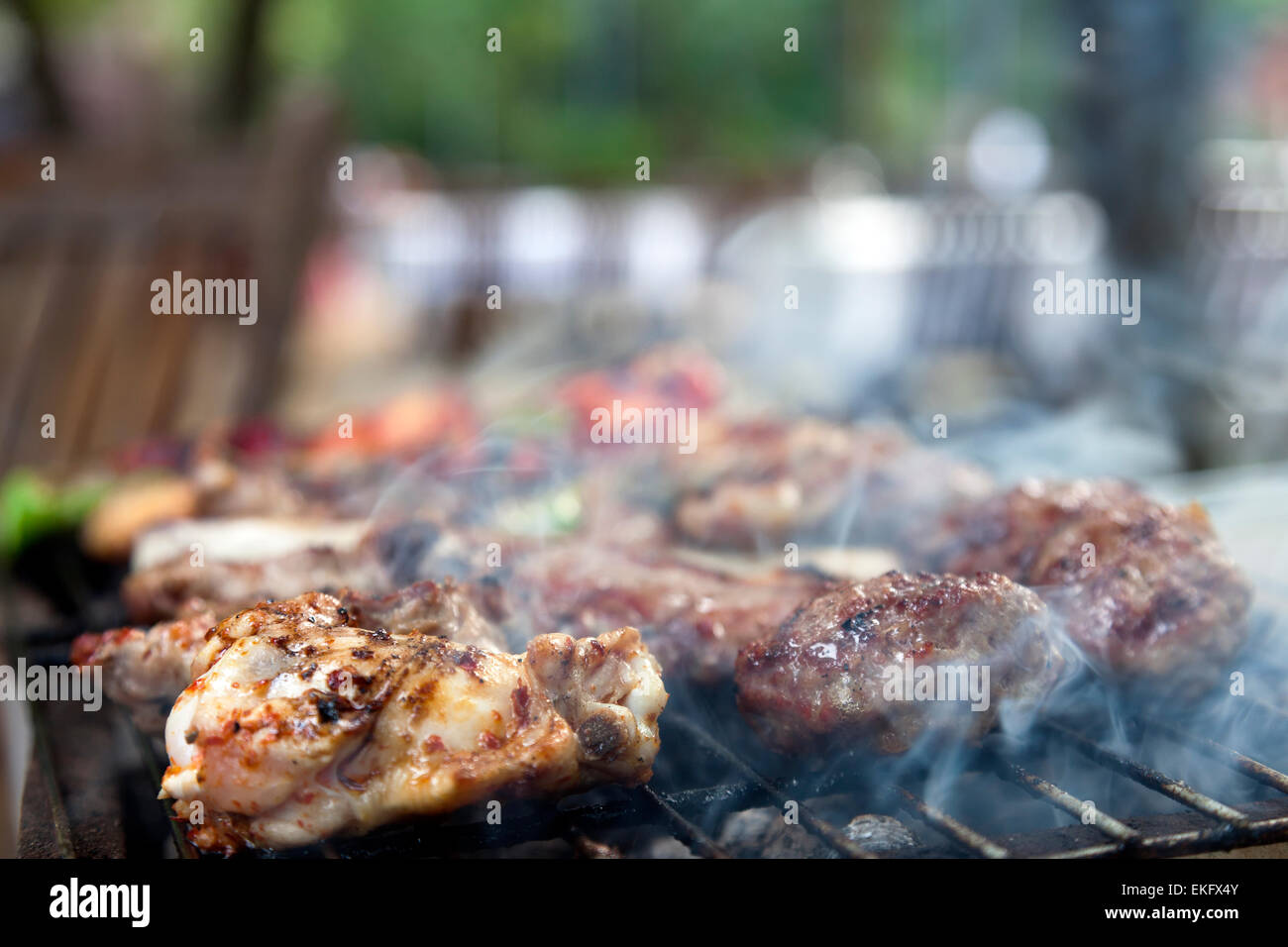 Meat cooking barbecue exterior food hi-res stock photography and images ...