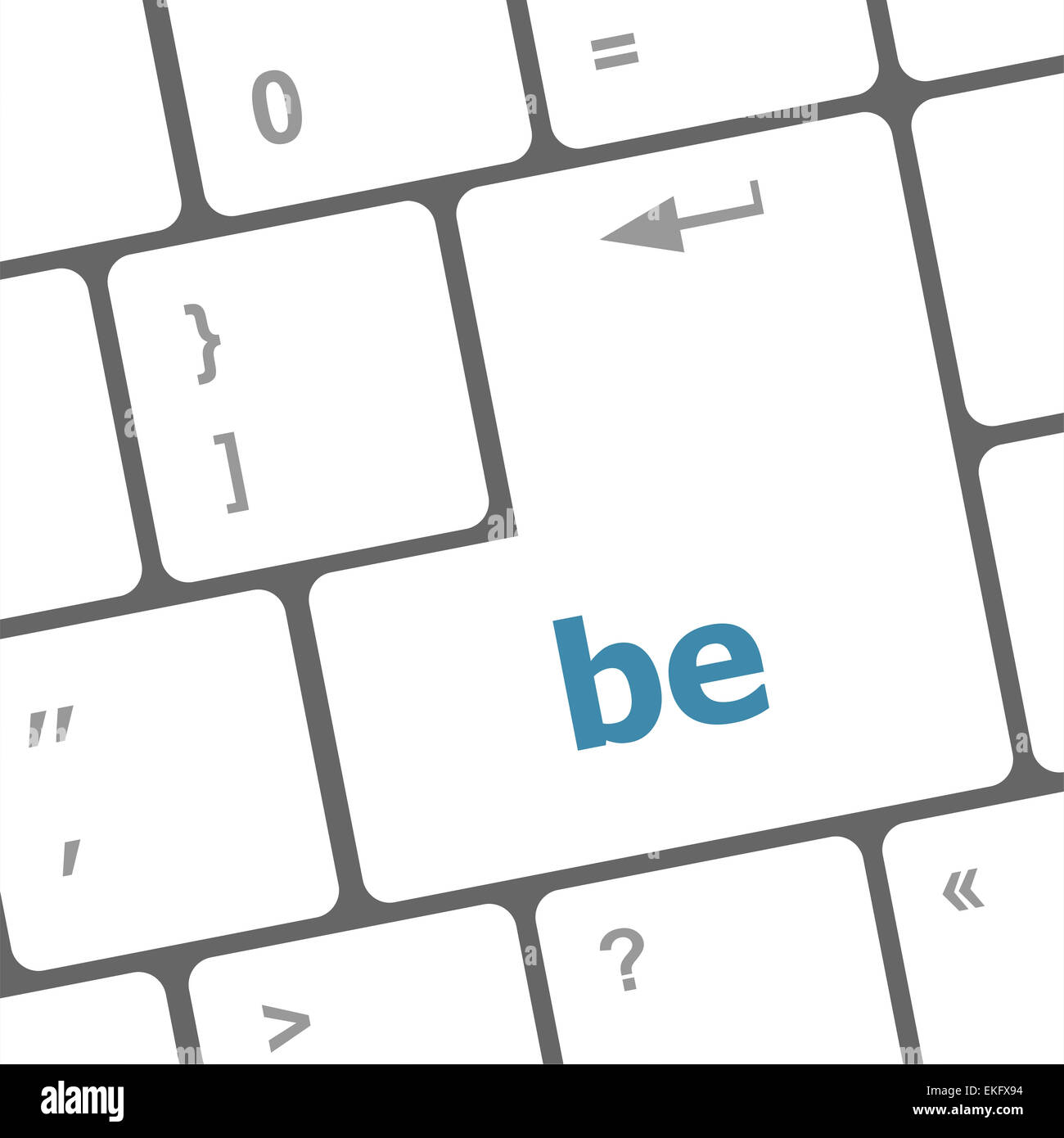 be - business concept, button or key Stock Photo - Alamy