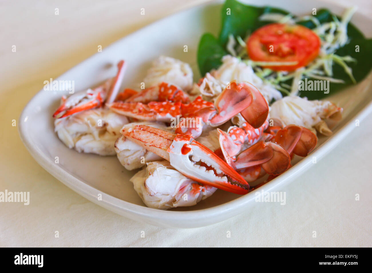 Steamed crab Thai food Stock Photo - Alamy