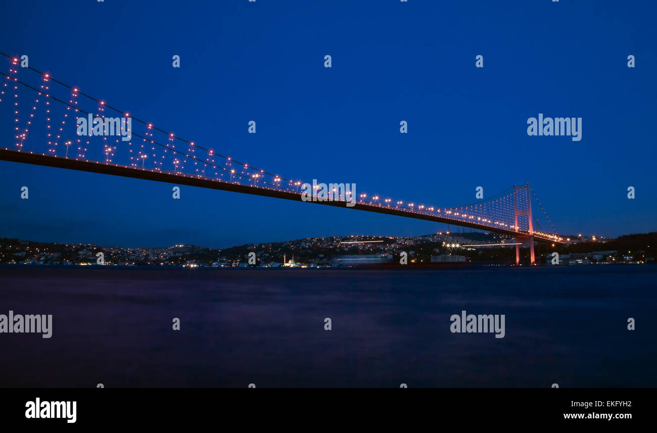 Bosphorus Bridge at Night Stock Photo - Alamy