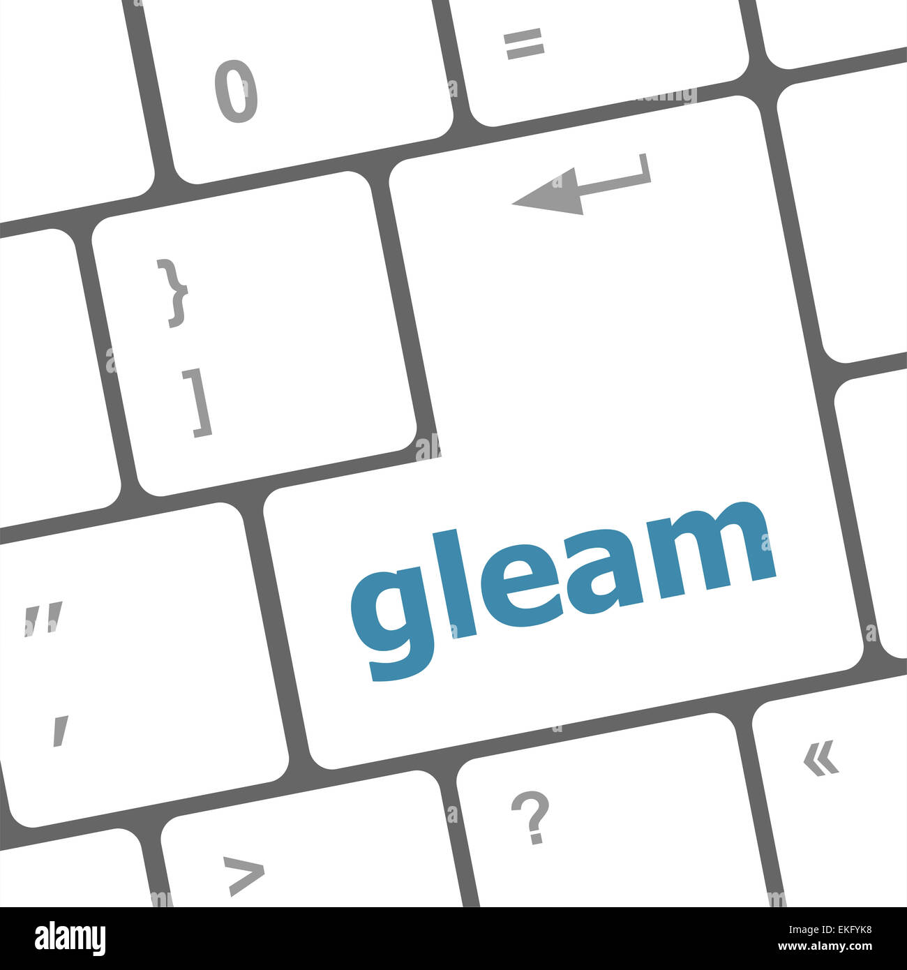 gleam word on computer pc keyboard key Stock Photo - Alamy