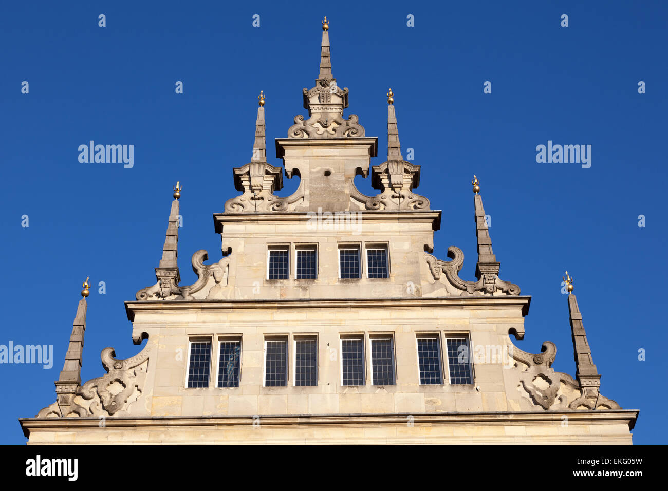 Old hanseatic facade in historic town Muenster, Germany Stock Photo - Alamy