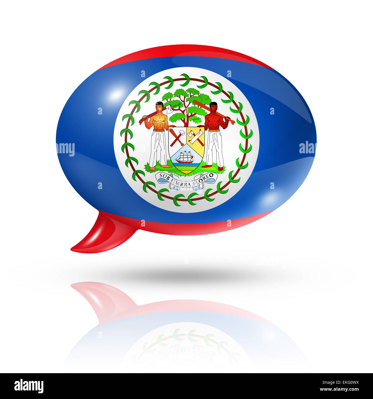 National flag belize on Cut Out Stock Images & Pictures - Alamy