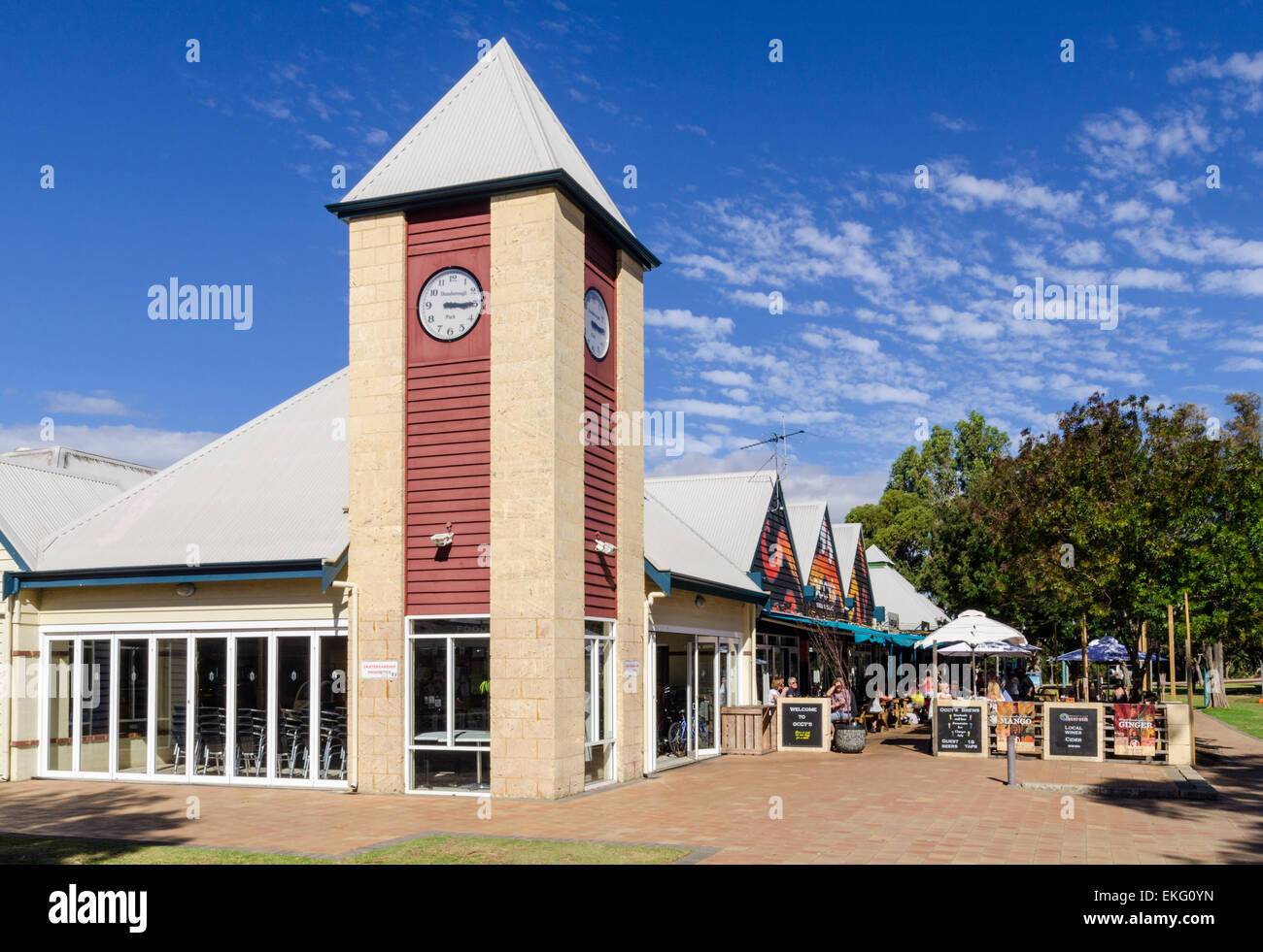Dunsborough town centre and Occy's Brewery in Western Australia's South ...