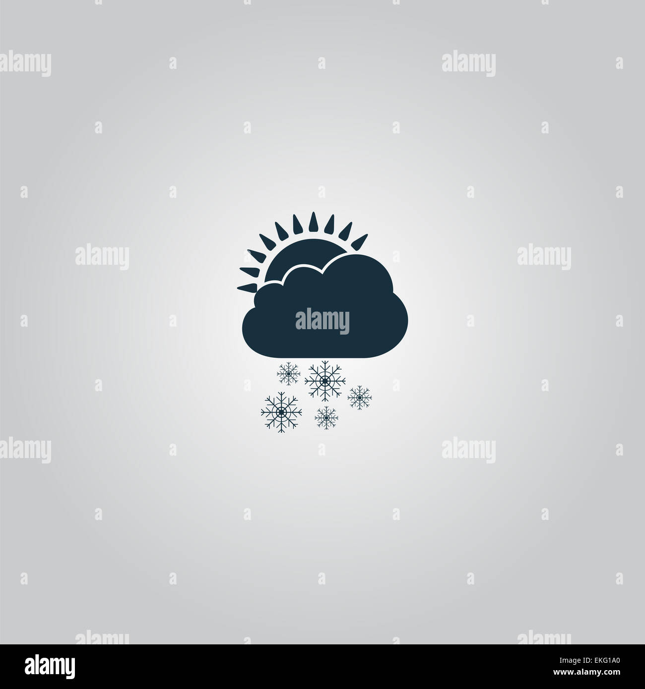 Cloud snow vector icon hi-res stock photography and images - Alamy