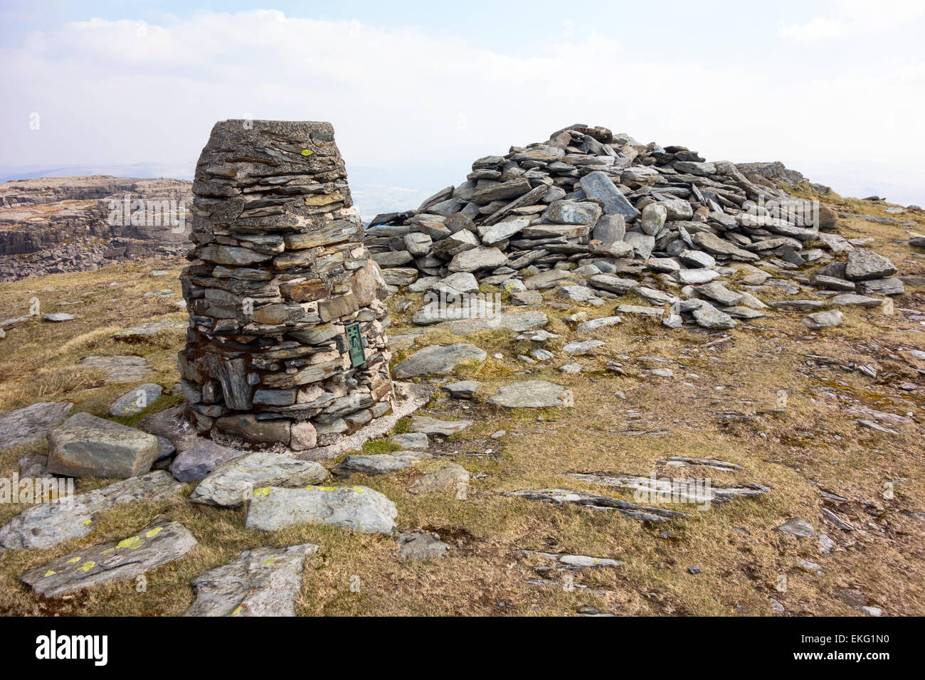 North wales trig point hi-res stock photography and images - Alamy