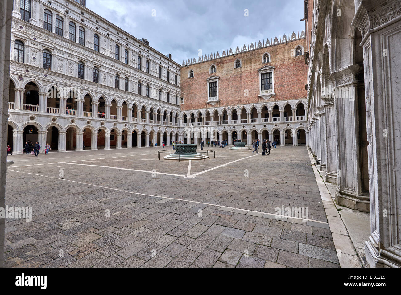 The Doge's Palace is built in Venetian Gothic style, and one of the ...