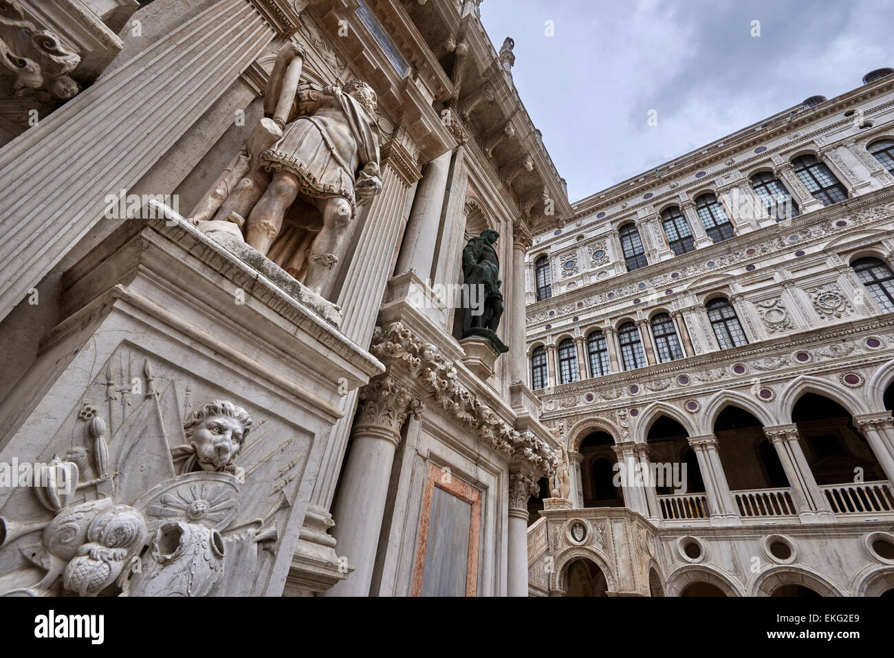 The Doge's Palace is built in Venetian Gothic style, and one of the ...
