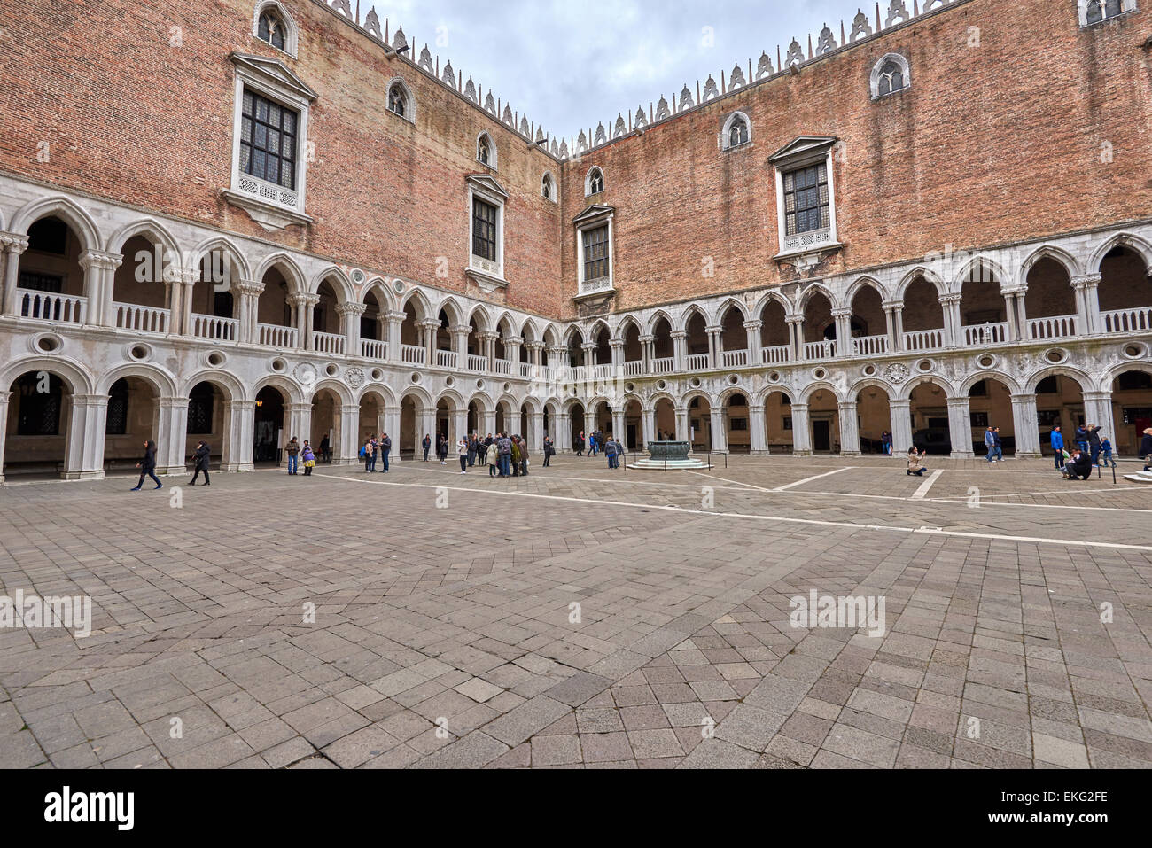 The Doge's Palace is built in Venetian Gothic style, and one of the ...