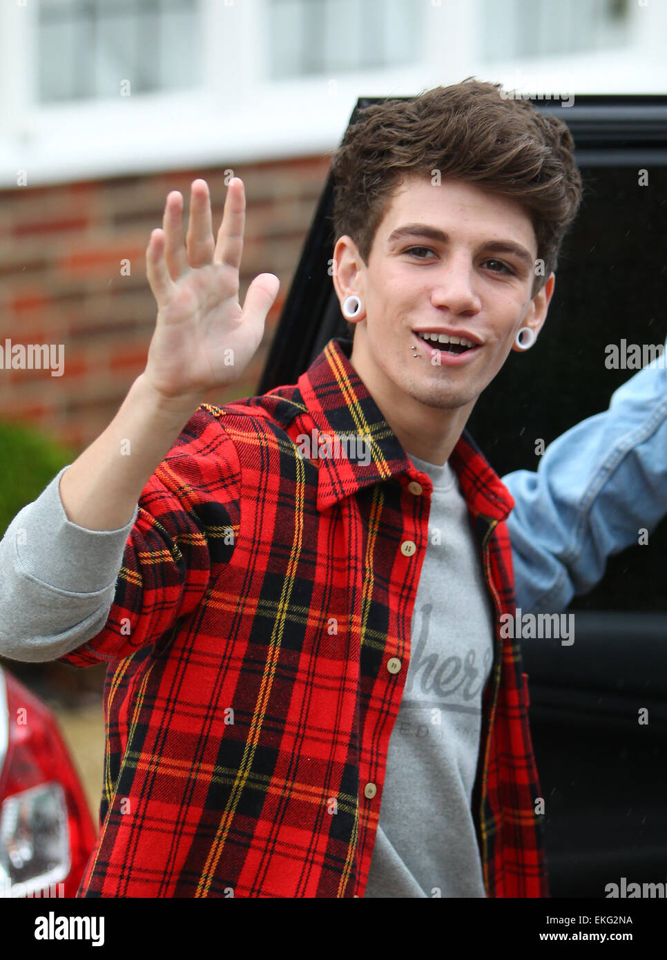 X Factor finalists at their house outside London Featuring: New Boy ...