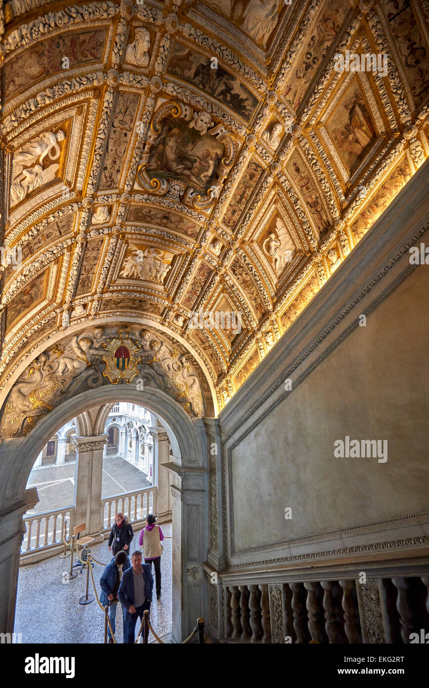 The Doge's Palace is built in Venetian Gothic style, and one of the ...