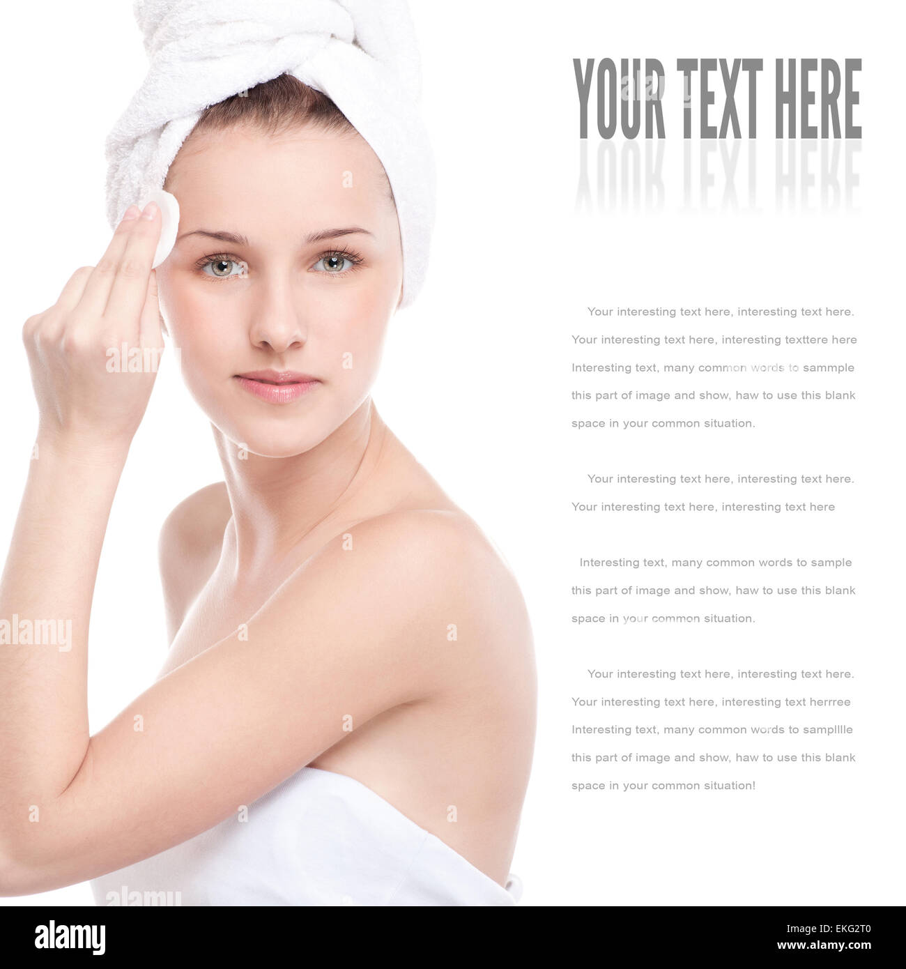 Young woman with perfect health skin of face Stock Photo - Alamy