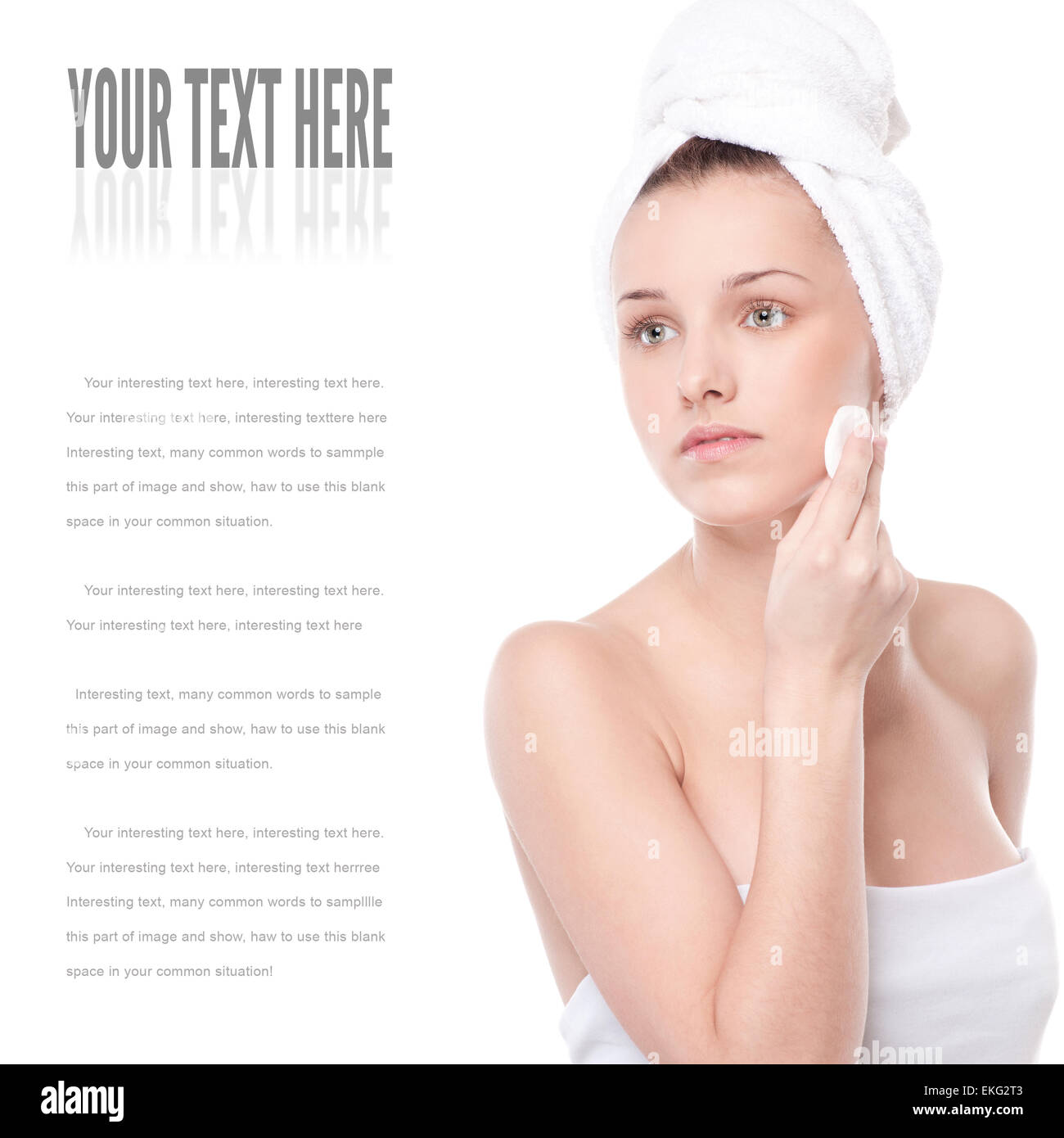 Young woman with perfect health skin of face Stock Photo - Alamy