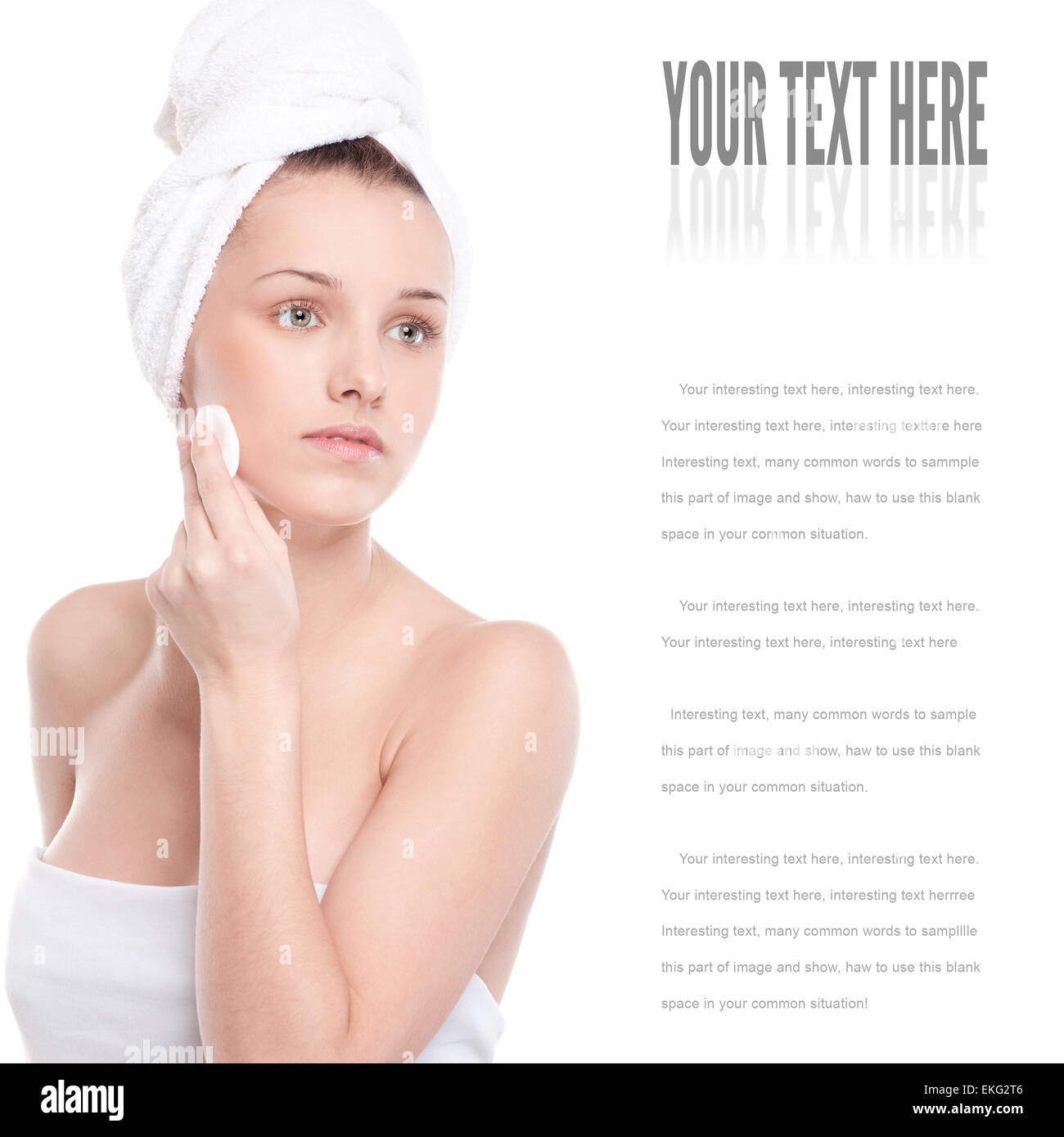 Young woman with perfect health skin of face Stock Photo - Alamy