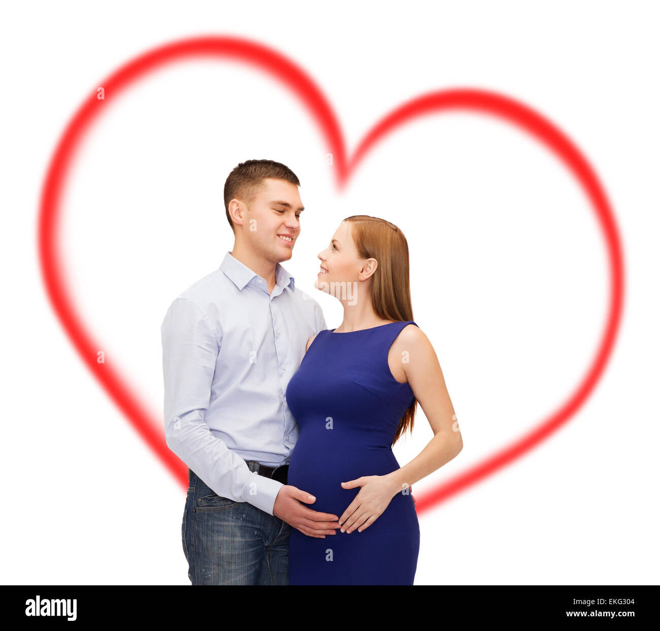 happy young family expecting child Stock Photo - Alamy