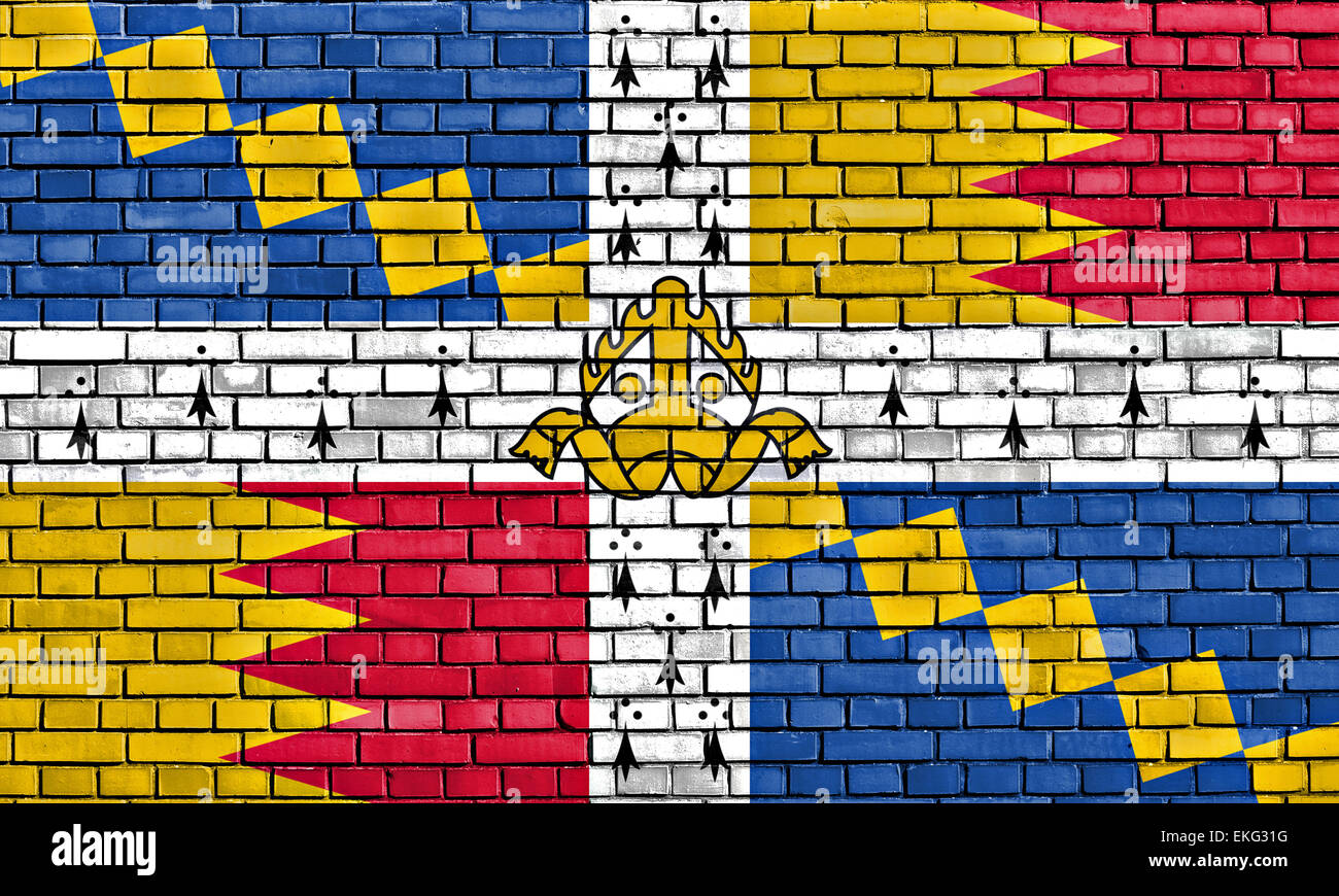 flag of Birmingham painted on brick wall Stock Photo - Alamy