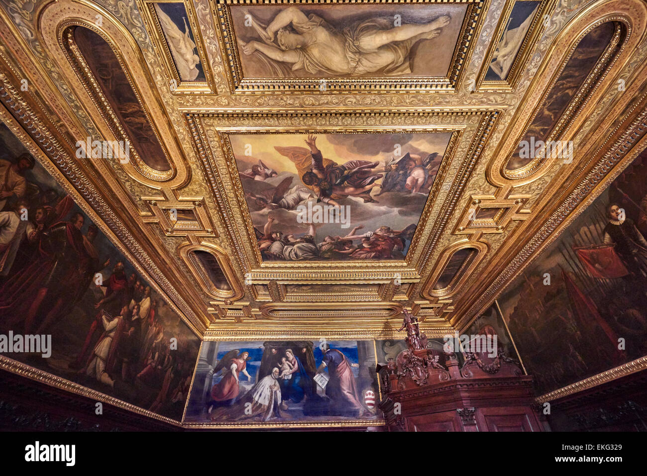 The Doge's Palace is built in Venetian Gothic style, and one of the ...