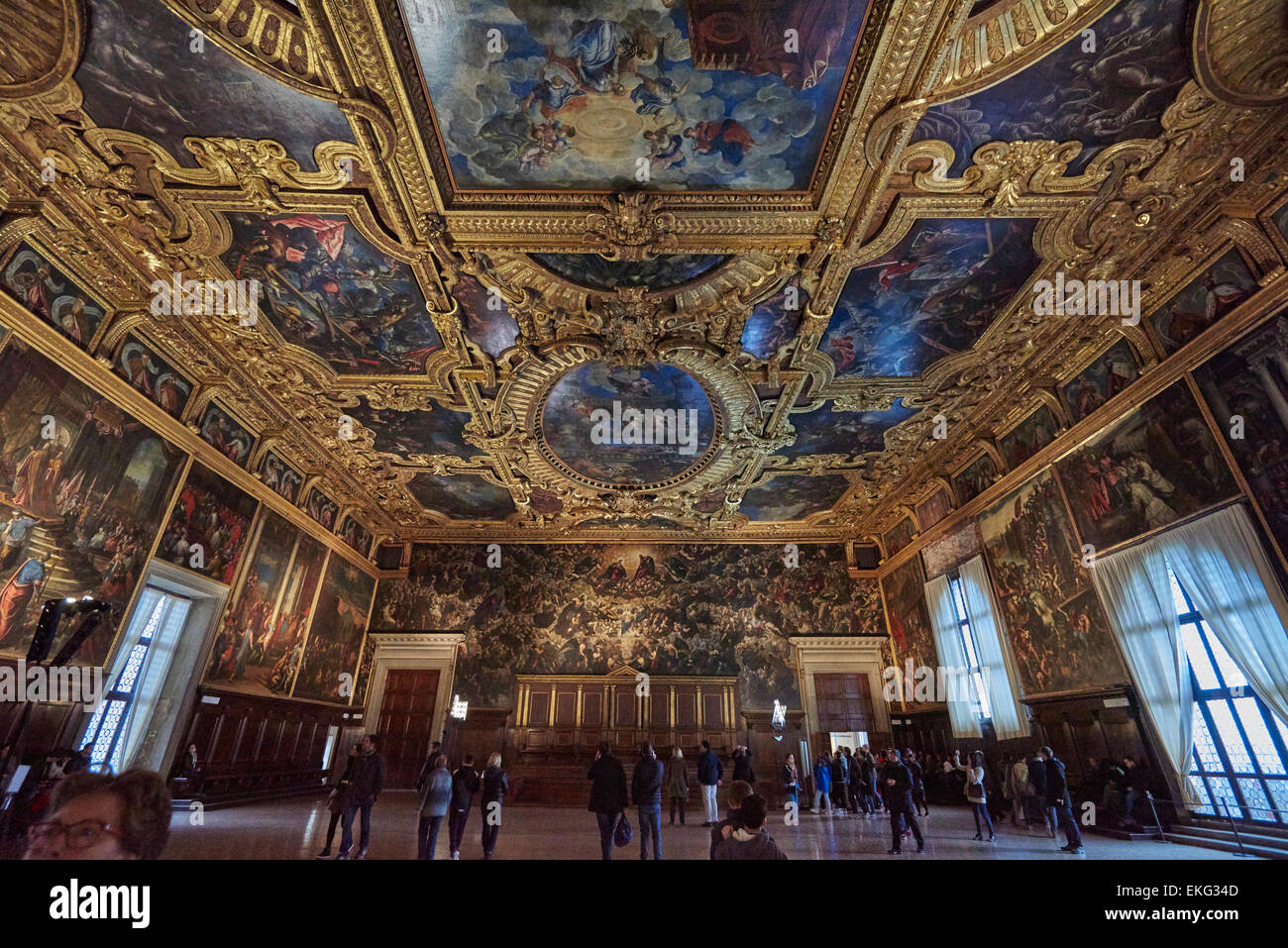 The Doge's Palace is built in Venetian Gothic style, and one of the ...