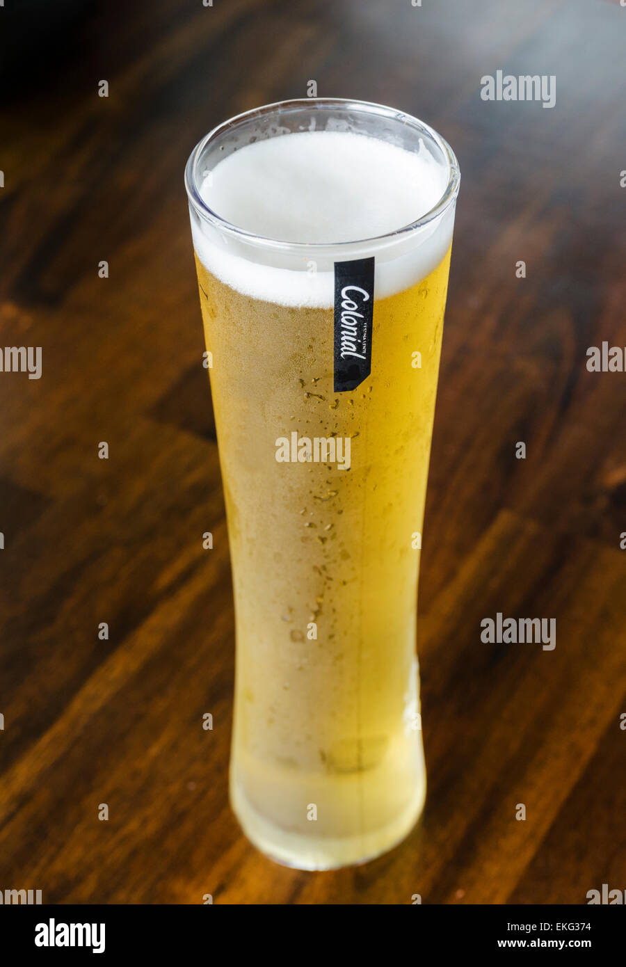 A glass of beer at the Colonial Brewery Company, Margaret River ...